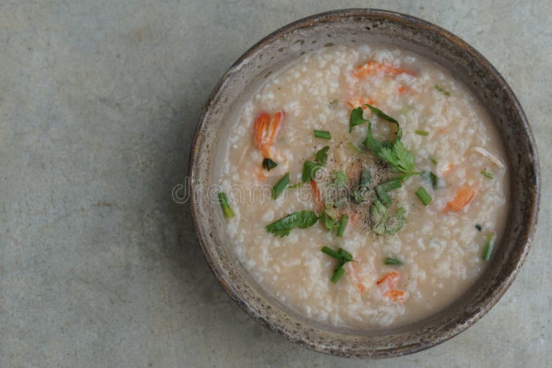 Thai Rice Soup with Shrimp (Khao Tom Goong) 1 Stock Image - Image of ...