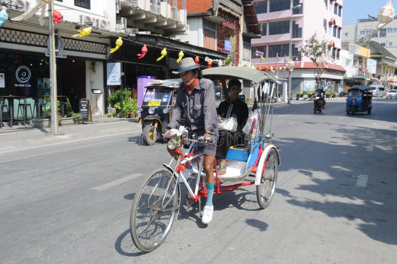 Thai Rickshaw editorial stock image. Image of attraction - 203433869