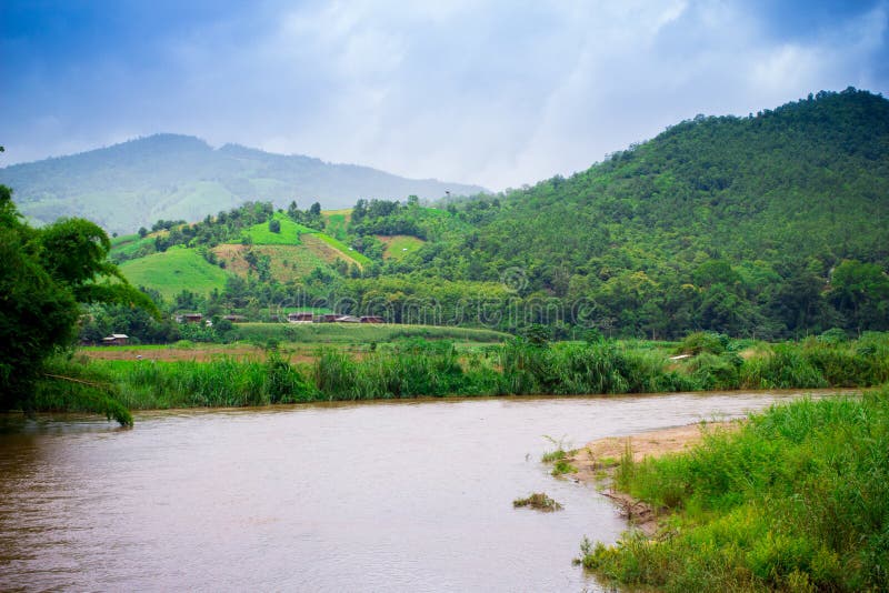 Thai River view stock photo. Image of country, travel - 46573536