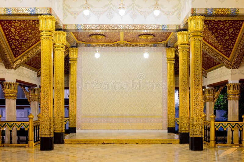 Thai Royal Building Interior Stock Photo - Image of thailand, royal ...