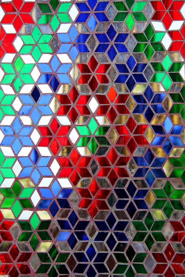 Thai S Pattern Made from Colorful Glass Stock Photo - Image of painting ...