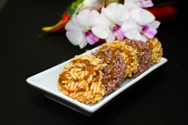 Thai s Rice cracker stock image. Image of rice, meal - 46549735