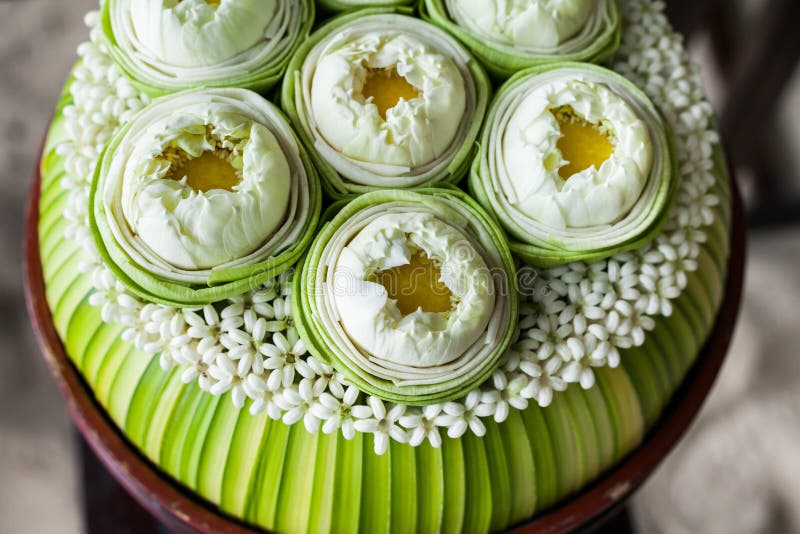 Thai Setup Wedding Ceremony Stock Photo - Image of traditional, betel ...