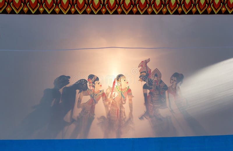 Thai Shadow play stock photo. Image of dark, performance - 80420806