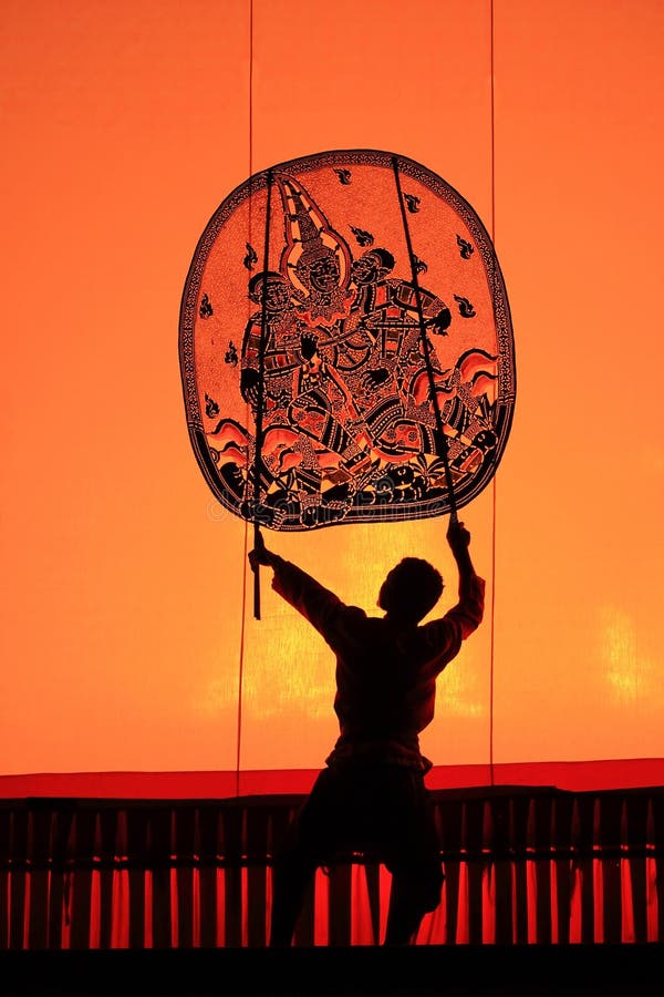 Thai Shadow Puppet is Folk Show, it Playing with Shadow on Shadow ...