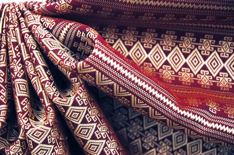 Thai Silk pattern stock photo. Image of color, native - 16970170