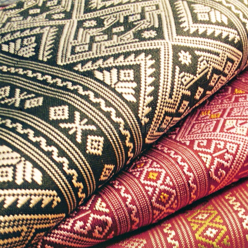 Thai Silk Pattern, Design, Texture, Thread, Cocoon, Tool and Equipment ...