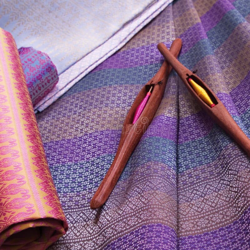 Thai Silk Pattern, Design, Texture, Thread, Cocoon, Tool and Equipment ...