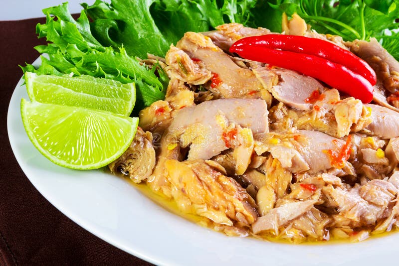 Thai spicy tuna stock photo. Image of dinner, brown, healthy - 36868328