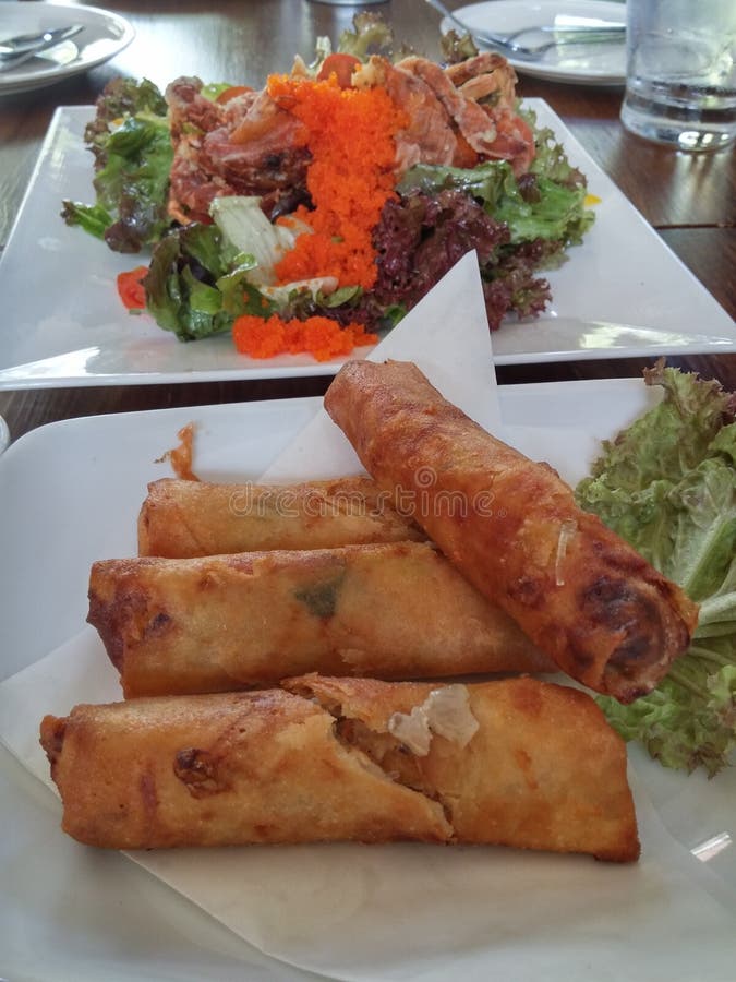 Thai spring roll stock photo. Image of spring, food, fried - 50817120