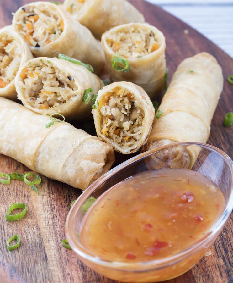 Thai spring rolls stock image. Image of snack, vietnam - 112184989