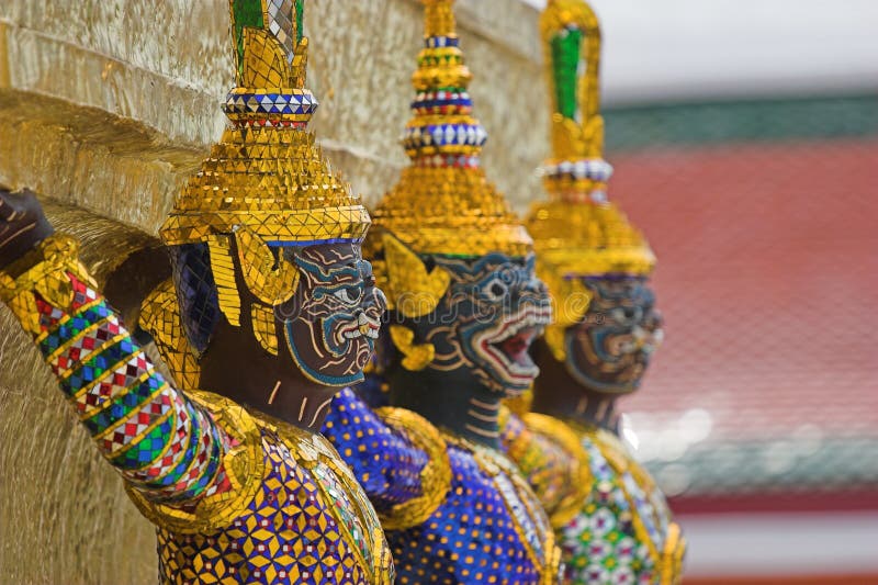 Thai statues stock image. Image of statues, temple, buddhist - 935707