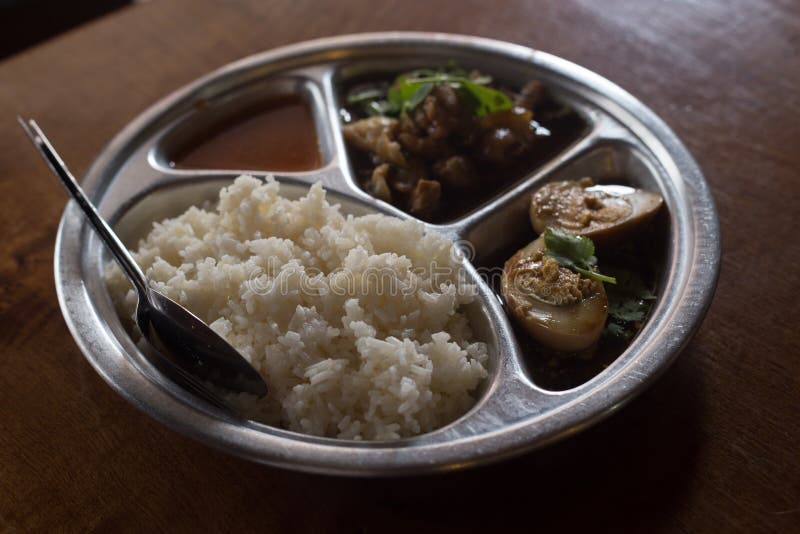 Thai Stewed Pork Leg with Rice (Kao Ka Moo) Stock Image - Image of meal ...