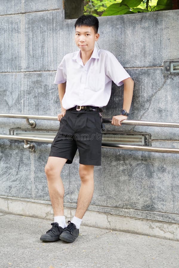 Thai student in uniform stock photo. Image of beauty - 169815100