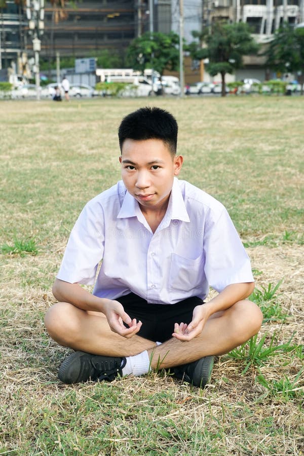 Thai student in uniform stock image. Image of beauty - 171517397