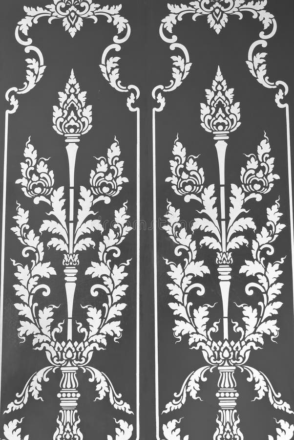 Thai style temple wall stock photo. Image of asia, asian - 21913498