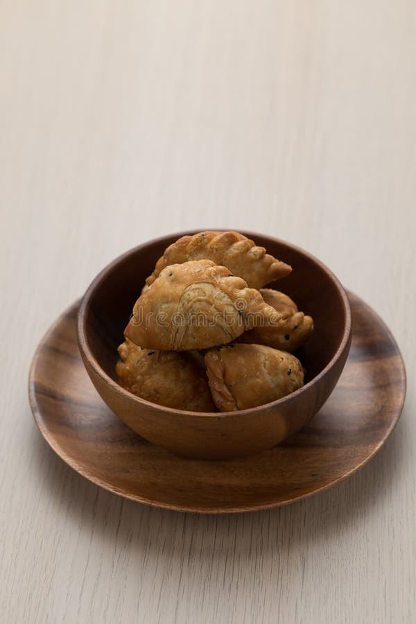 Thai-style curry puff stock image. Image of thai, bowl - 302749645