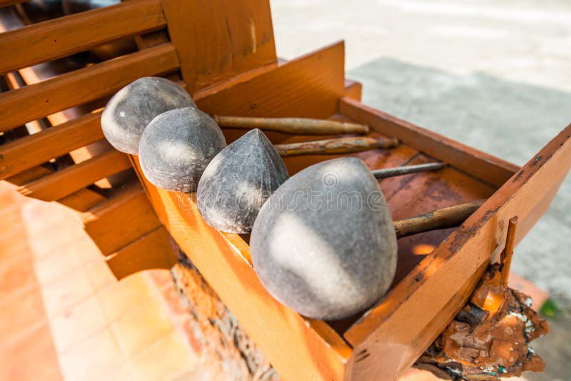 Thai Style Dipper for Drinking Water Stock Image - Image of local ...