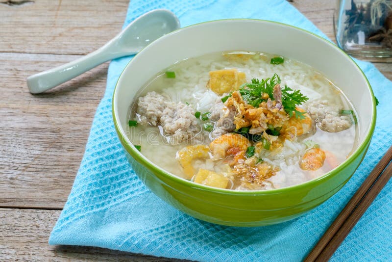 Thai Style Food Eaten with Soft Boiled Rice Stock Photo - Image of ...