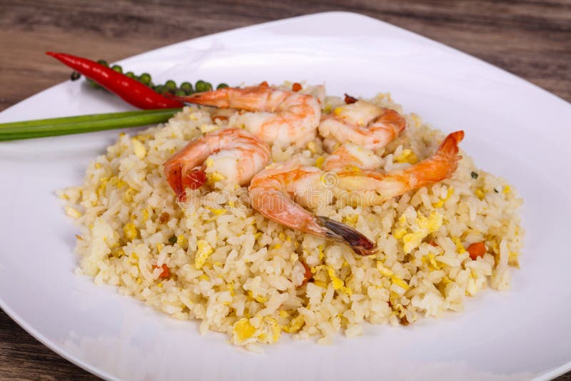 Thai Style Fried Rice with Prawn Stock Image - Image of main, shrimp ...
