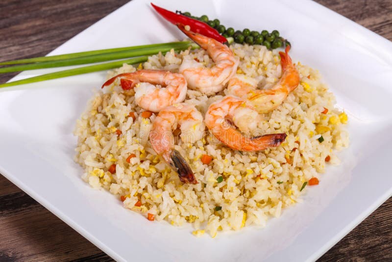 Thai Style Fried Rice With Prawn Stock Photo - Image of asian, gourmet ...