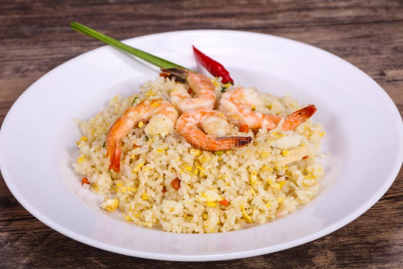 Thai Style Fried Rice with Prawn Stock Photo - Image of dinner, chow ...