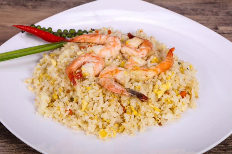 Thai Style Fried Rice with Prawn Stock Image - Image of chinese ...