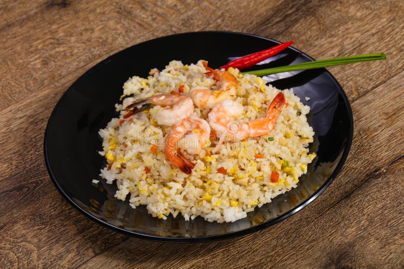 Thai Style Fried Rice with Prawn Stock Photo - Image of asian, gourmet ...
