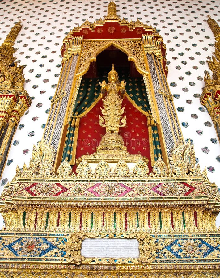 Thai Style God (Deva) Golden Statue Stock Image - Image of holy ...