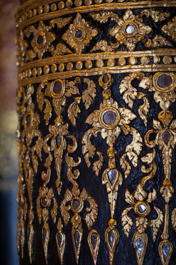 Thai style golden pole stock photo. Image of thai, pole - 73778978