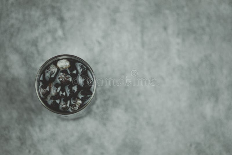 Thai Style Iced Black Coffee. Top View Stock Image - Image of mixing ...