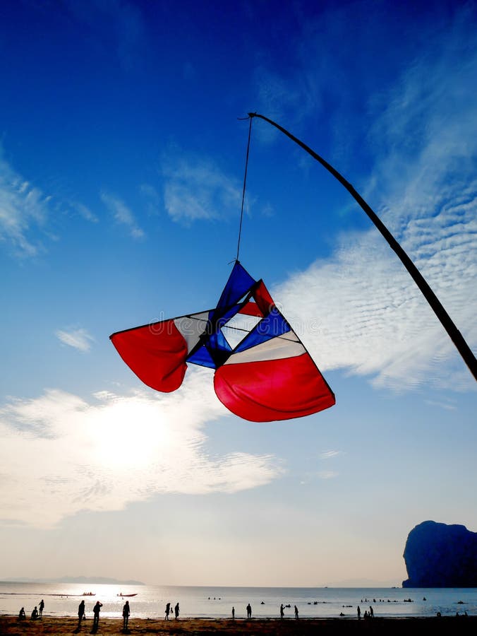 Thai Style Kite on Blue Sky Editorial Photo - Image of noodle, plate ...