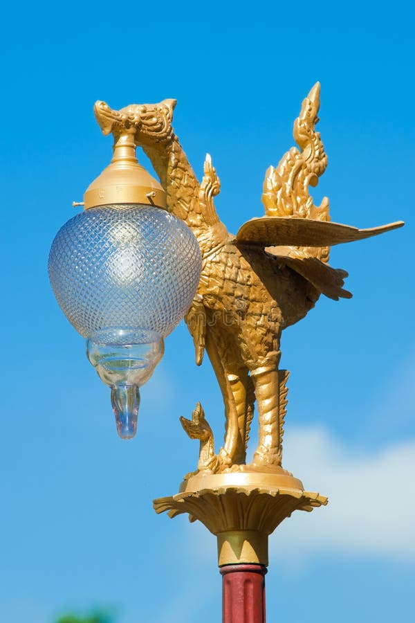 Thai style light pillar stock image. Image of electricity - 15928895