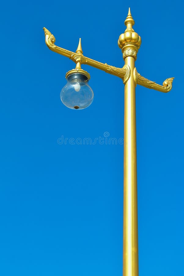 Thai style light pole stock image. Image of column, gold - 39980939