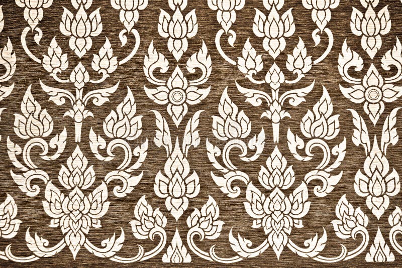 Thai Style Pattern Wallpaper Stock Image - Image of decorative, bangkok ...