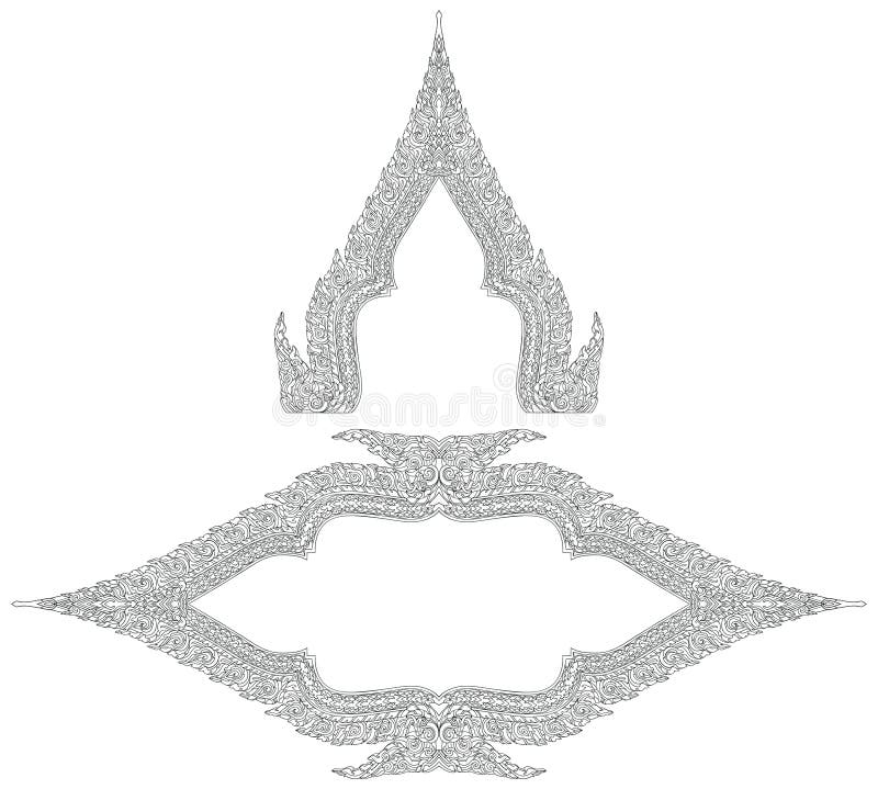 Thai Style Rich Ornamented Frames Stock Vector - Illustration of ...