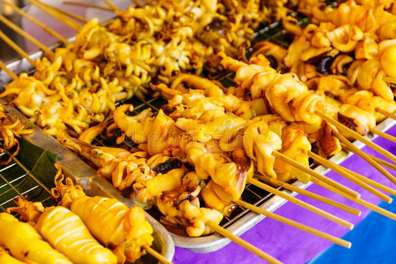 Thai style roasted stick stock image. Image of grilled - 33293225