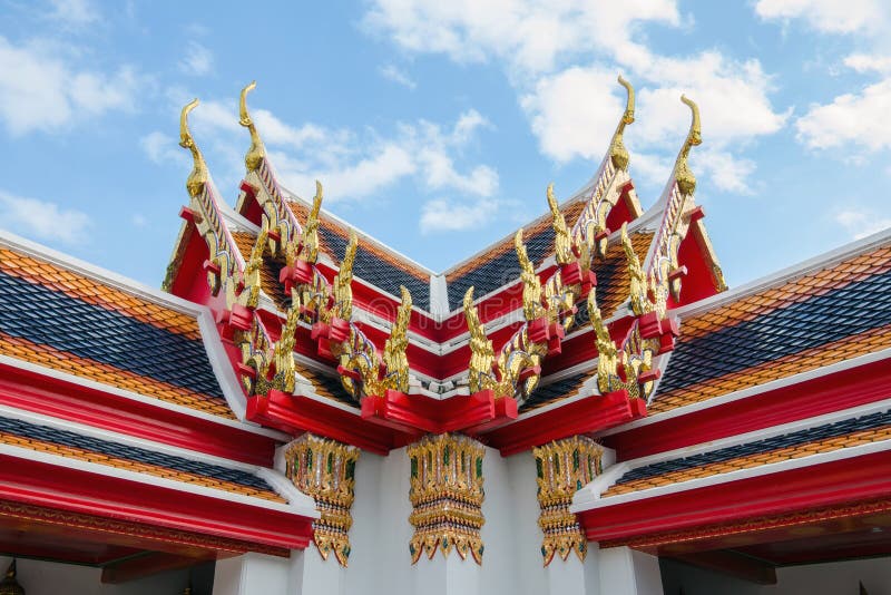 Thai style roof stock photo. Image of background, isolated - 27642544