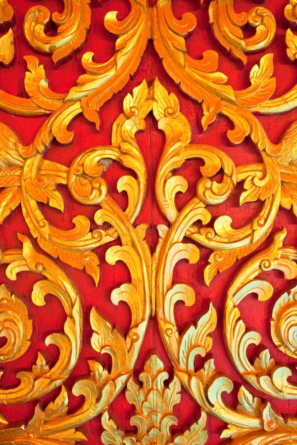 Traditional Thai Style Molding Art Stock Photo - Image of molding ...