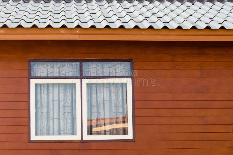 Thai Old Style Wood Windows Stock Photo - Image of background, panes ...