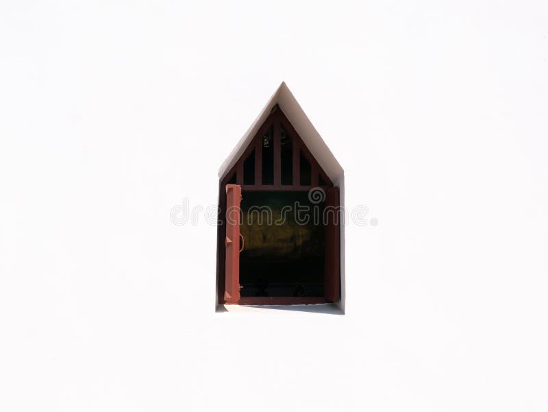 Thai-Style Wooden Window in the White Church Stock Image - Image of ...