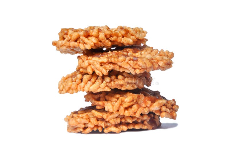 Thai Sweet Crispy Rice Cracker Stock Image - Image of dessert, crunchy ...
