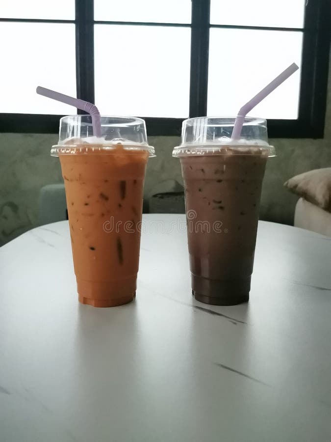 Thai Tea? and? Cocoa, a? Cold? Drink? To? Cool? Off the? Heat Stock ...