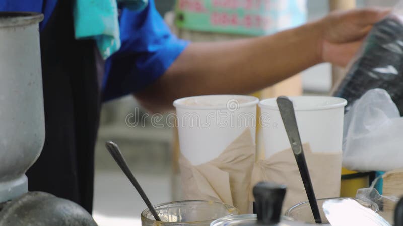 Thai tea making Thailand stock video. Video of boiling - 255199411