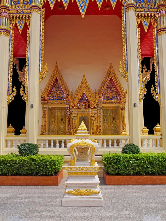 Thai Temple Archetecture stock photo. Image of buddish - 58531170