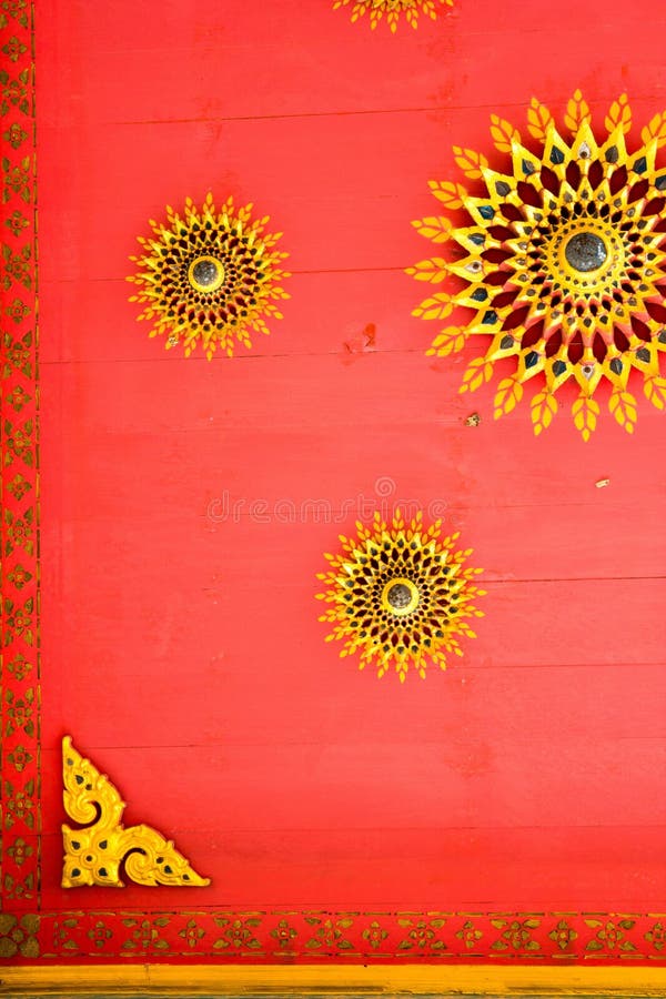 Thai Temple Ceiling Decoration Stock Photo - Image of temple ...