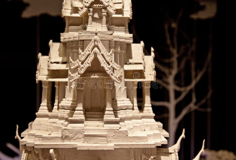 Thai Temple Model, Museum Siam Stock Photo - Image of buddhism, roof ...