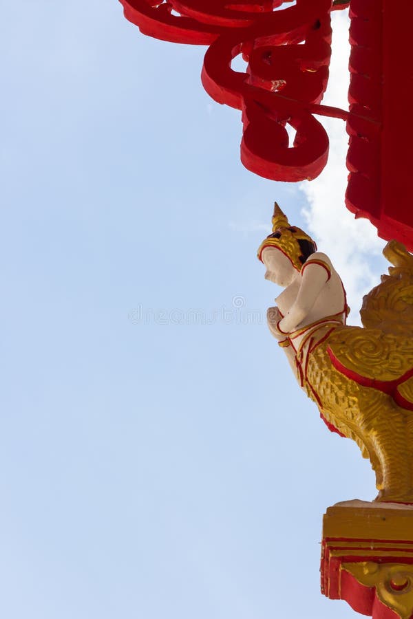 Thai temple pole stock photo. Image of temple, abstract - 41415954