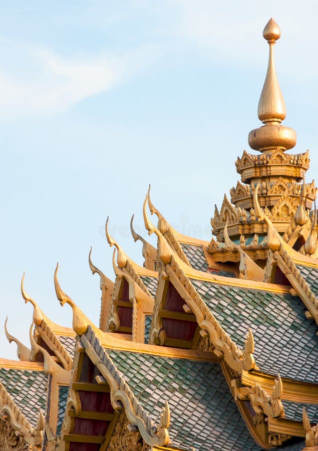 Thai temple roof stock photo. Image of gold, outdoors - 26446804