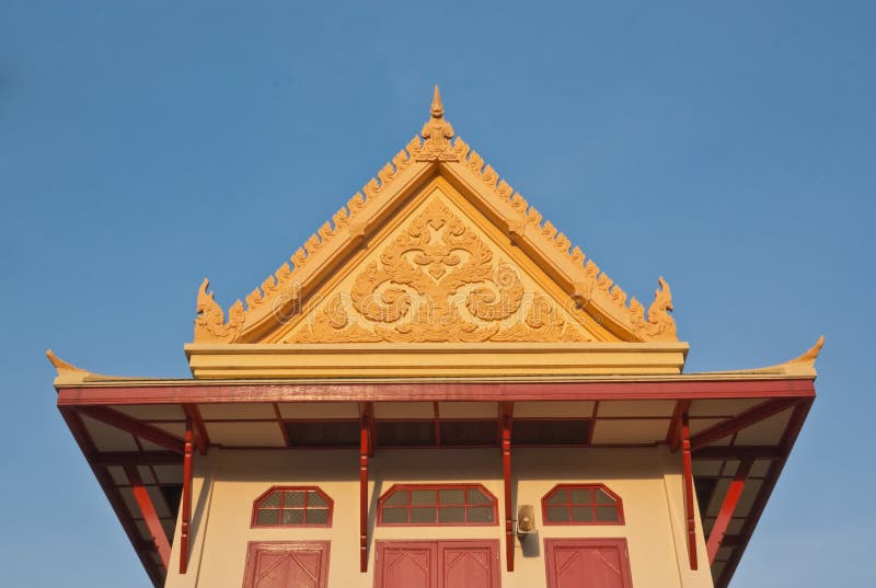 Thai Temple Roof Gable with Apex Stock Photo - Image of pattern, buddha ...